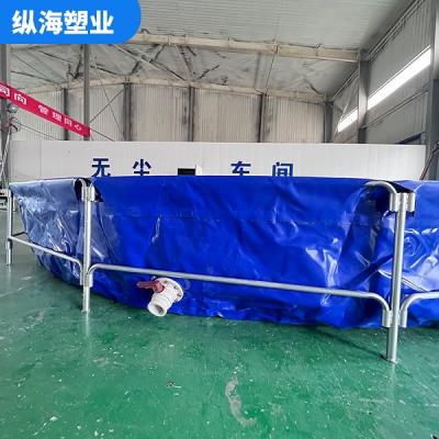 China PVC Foldable Fish Farming Pond 1000L-30000L Capacity | Ground-Level Aquaculture Tank for Fish & Shrimp for sale