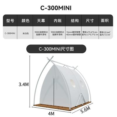 China Luxurious Camping Shelter Weather Resistant Tent 5m x 9m Spacious Interior for Glamping for sale