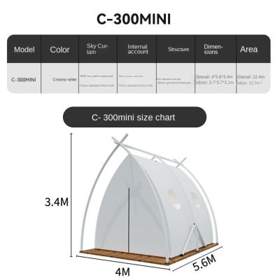 China Fire Proof Bell Tent ODM Glamping Shelter with PVC Fabric and Steel Frame for Luxury Camping for sale