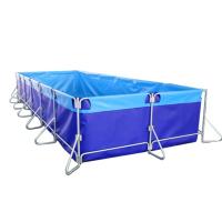 China UV Resistant Flexible Water Tank 100×50×50cm with 0.9mm PVC Fabric for Biological Farming and 10+ Year Service Life for sale