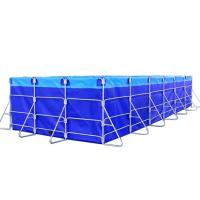 China UV Resistant Flexible Water Tank 100×50×50cm with 0.9mm PVC Fabric for Biological Farming and 10+ Year Service Life for sale