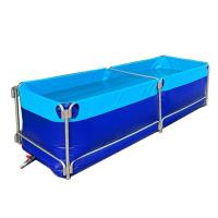 China UV Resistant Flexible Water Tank 100×50×50cm with 0.9mm PVC Fabric for Biological Farming and 10+ Year Service Life for sale