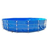 China PVC Fish Pond 1000L to 100000L Capacity Durable Tarpaulin 1.0mm Frame Customizable Sizes for sale