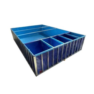 China PVC Fish Pond 1000L-100000L Capacity with 1.0mm-1.6mm Frame Thickness and Built-in Pump for sale