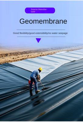 China HDPE Geomembrane Liner 0.5mm to 3.0mm Thickness Temperature Resistance -50°C to 80°C Black Durable for sale