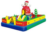 China Custom Logo Inflatable Amusement Park UV Protected Durable Outdoor Play Equipment 5m x 4m x 3m for sale