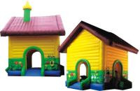 China Custom Logo Inflatable Amusement Park UV Protected Durable Outdoor Play Equipment 5m x 4m x 3m for sale