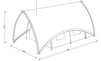 China 550kg Support Luxurious Camping Shelter 5m x 9m Brown Color Options for Outdoor Glamping for sale