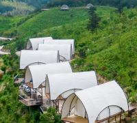 China 5m x 9m x 4.1m Camping Glamping Tent with Mesh Windows ODM Custom Production for sale