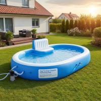 China Customizable PVC Swimming Pool 260N Tearing Strength Inflatable Above Ground for Backyard for sale