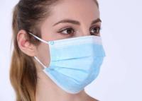 China 95% Filtering Efficiency Nonwoven Earloop Surgical Face Mask 3 Ply for sale