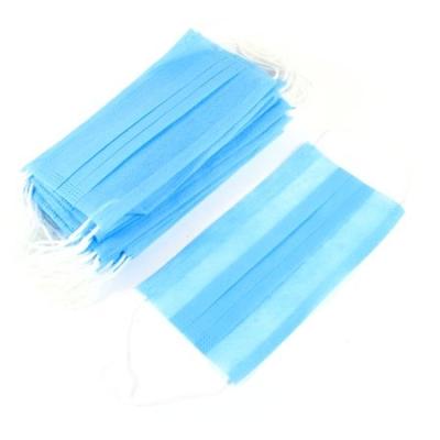 China Disposable Triple Layers Earloop Surgical Face Mask Blue Breathable for sale
