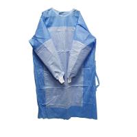 China SMS Non Woven Fabric + PE Blue Green 60g Waterproof Surgical Gown For Hospital for sale