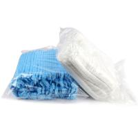 China 30g SMS Surgeon Ventilation Non Woven Bouffant Cap Blue for sale