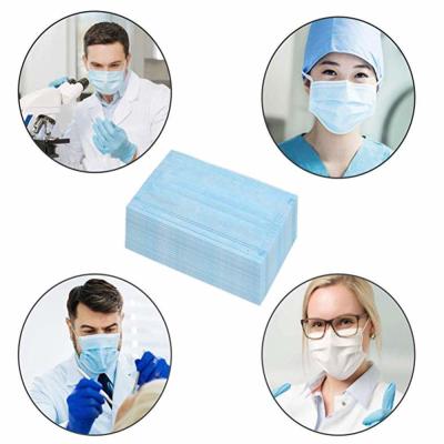 China Anti Pollution Three Layers Disposable Face Mask Blue And White for sale