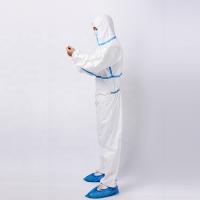 China White Full Body 3xl 65gsm Disposable Surgical Gown Prevent Liquid Penetration for sale