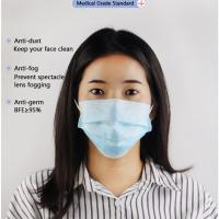 China 17.5 * 9.5 Cm 3 Layers Health Germ Protection Disposable Surgical Masks for sale
