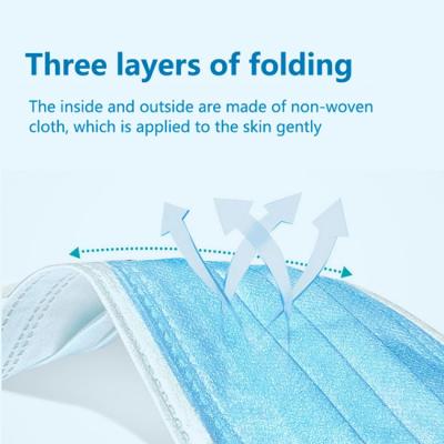 China 30pcs 3 Ply Nonwoven Disposable Medical Face Mask for sale