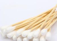 China Disposable 80 Pieces Cotton Tipped Swabs Single Head Wooden Stick for sale