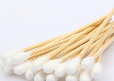 China Disposable 80 Pieces Cotton Tipped Swabs Single Head Wooden Stick for sale
