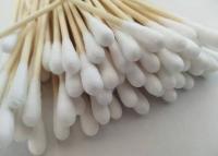 China Surgical Sterile Disposable 80mm Cotton Swabs Wooden Stick for sale