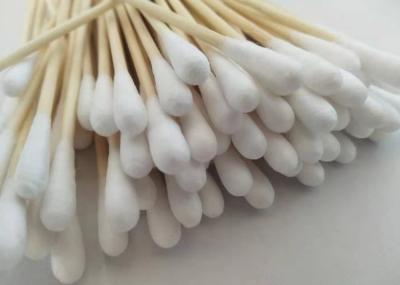 China Surgical Sterile Disposable 80mm Cotton Swabs Wooden Stick for sale