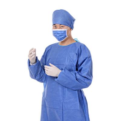 China Reinforced Hospital 70g Surgical Gowns Disposable For Personal Protection for sale