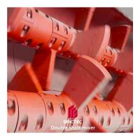 China High Efficiency Twin-Shaft Mixer with Counter-Rotating Shafts and Adjustable Speed for Refractory Materials for sale