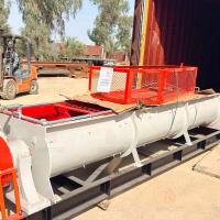 China Automatic Twin-Shaft Mixer with Counter-Rotating Shafts, Wear-Resistant Paddles, and Adjustable Speed for Clay Brick Making for sale