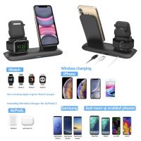 China 15w 10w 7.5w 5w Fast Charge Wireless Charging Stand 3 In 1 Double Coil for sale