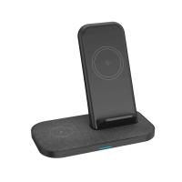 China 10w 7.5w Qi Wireless Charger Stand Iphone Iwatch Airpod Charging Station W26 for sale
