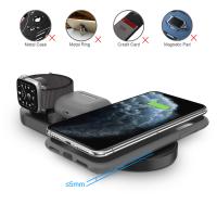 China Simultaneously 15w 10w 7.5w 5w Qi Wireless Charger Stand Phone Charging Pad W28 for sale