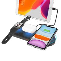 China Simultaneously 15w 10w 7.5w 5w Qi Wireless Charger Stand Phone Charging Pad W28 for sale