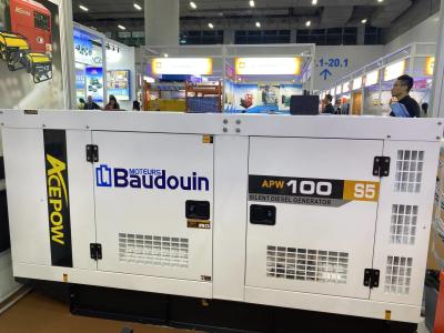 China White 100kva Diesel Power Generator Set Energy Efficient for sale