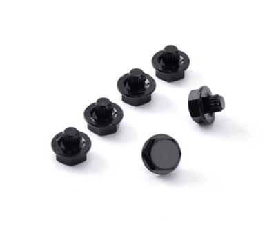 China Anodized CD Pattern Aluminum Rivets Decorative Nails Electrophoretic Black for sale