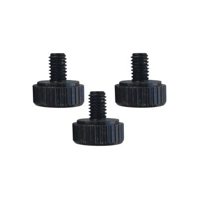 China Environmental Protection Black Flower Thumb Screw Head Rolling Straight Grain for sale