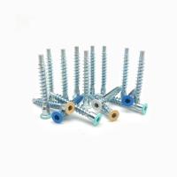 China Straight Repair Furniture Screws Countersunk Head Hexagonal Roller Thread for sale