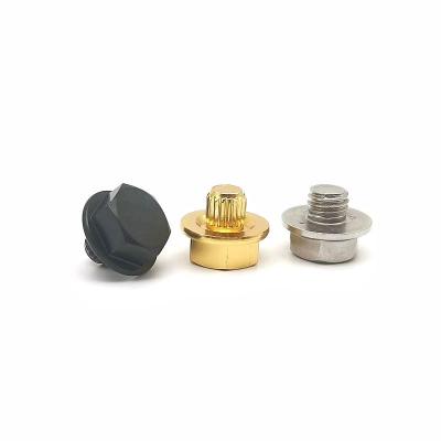 China Crown Label 6063 Car Hub Screw Custom Electrophoresis Hexagonal Decorative Nail for sale