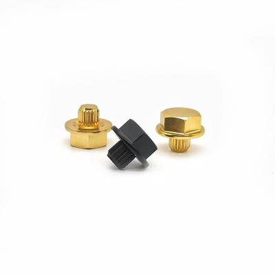China Processing Aluminum Alloy Straight Screw Custom 6063 Automobile Wheel Hub Decorative Nail for sale