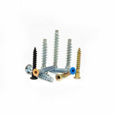 China Hexagonal Cross Wire Straight-Trimming Wood Tooth Screw Color Paint Countersunk Head for sale