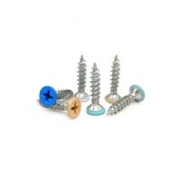 China Countersunk Head Cross Self-Tapping Screws With Flat Head With Color Paint for sale