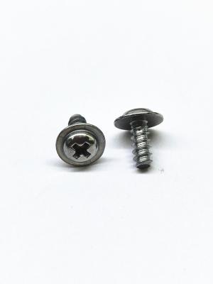 China Zinc Nickel Alloy Phillips Screws Built In Cushion Screw Round Head With Self Tapping Screw for sale