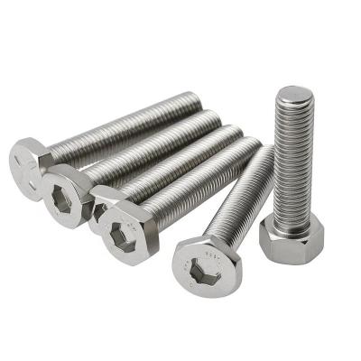 China Customizable Thickness Stainless Steel Security Screws Offering External Hexagon Head Bolt and Good Tensile Strength for Industrial for sale