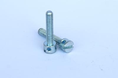 China Single Hole Slotted Lead Seal Screw Zinc Plated Pan Head Electric Meter Screws Anti-Tamper Sealing Screws for sale