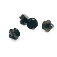China Grade 8.8 Electrophoresis Fasteners Black Hex Hub Screws 17.0mm Flange Diameter for sale