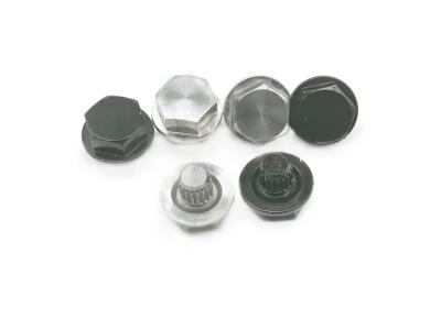 China Black Aluminum Alloy Electrophoresis Wheel Hub Screws M6x1.0 6.8mm Head Height for sale