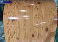 China Prepainted Galvalume PPGI Steel Coils Wood Grain Pattern 1.0mmx914mm for sale