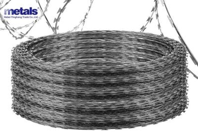 China BTO-22 CBT60 Concertina Razor Barbed Wire 98ft Roll for sale