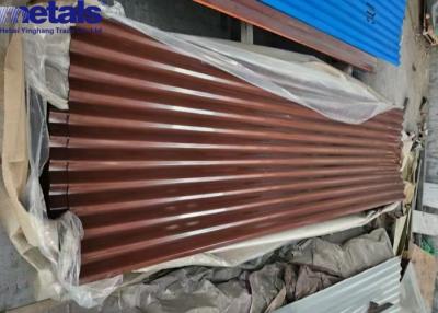 China PPGI Corrugated Roofing Sheet 0.21mm Thickness 900/800x2440mm for sale