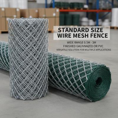 China Standard Size Wire Mesh Fence Wide Range 0.5M 3M Finished Galvanized Or PVC Versatile Solution for Multiple Applications for sale